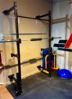 China Home Gym Fitness Equipment Weight Lifting Exercise Folding Wall Mounted Squat Rack for sale