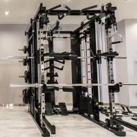 China 2200*1500*2200 Home Gym Multi Station Power Cage Squat Rack Weightlifting Smith Machine for sale