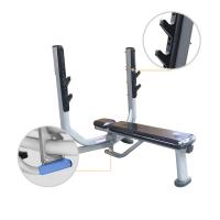 China Customized Logo Availabled Flat Steel Bench for Gym Center Medium Loader Weight Bench for sale