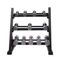 China Gymost Fitness Equipment Dumbbell Rack 3 Tier Two Layer Electrostatic Powder Coating for sale