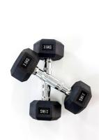 China Hex Rubber Cover Dumbbell for Arms Various Weights from 2.5kg to 40kg Men's Department for sale