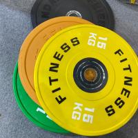 China Rubber Coated Steel Bumper Weight Plate for Professional Gym Equipment Sale 2.5kg-25kg for sale