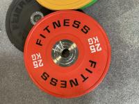 China Rubber Coated Steel Bumper Weight Plate for Professional Gym Equipment Sale 2.5kg-25kg for sale