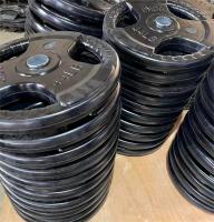 China Personal Trainers' Choice Cast Iron and Rubber Coated Weight Plates for Home Gym Floors for sale