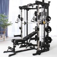 China Hot Multi Function Home Smith Machine with Weight Stack 1500*2000*2250mm TIG Welding for sale