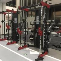 China Commercial/Home Smith Trainer Bodybuilding Squat Rack with Two Layer Powder Coating for sale