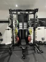 China Commercial/Home Smith Trainer Bodybuilding Squat Rack with Two Layer Powder Coating for sale