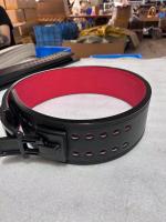 China Adjustable Cinturon Weightlifting Gym Belt Leather Support 13 MM Lever Powerlifting Belt for sale