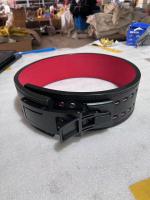 China Adjustable Cinturon Weightlifting Gym Belt Leather Support 13 MM Lever Powerlifting Belt for sale