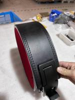 China Adjustable Cinturon Weightlifting Gym Belt Leather Support 13 MM Lever Powerlifting Belt for sale