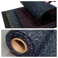 China Optional Selectable Frame Color Rubber Gym Roll Flooring for Fitness Sport Center for sale