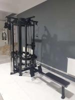 China Indoor Gym Home 5 Station Multi Gym Power Rack Pull Up Machine with Steel Tube Q235 for sale