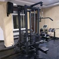 China Indoor Gym Home 5 Station Multi Gym Power Rack Pull Up Machine with Steel Tube Q235 for sale