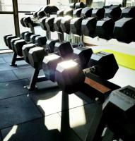 China Metal and Rubber Home Gym Fitness Equipment Hex Dumbbell with Customized Frame Color for sale