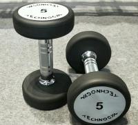 China Freeman Fitness Equipment Rubber Coated Steel Dumbbell for Men's Free Weight Training for sale