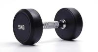 China 20KG Commercial Weight Lifting Rubber Cover Dumbbell for Professional Athletes for sale