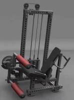 China Strength Training Body Building Medium Loader Dual Seated Leg Curl Leg Extension Machine for sale
