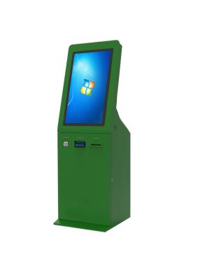 China 32 inch Green Self Service Kiosk , Restaurant Airports Bill Payment Kiosk for sale