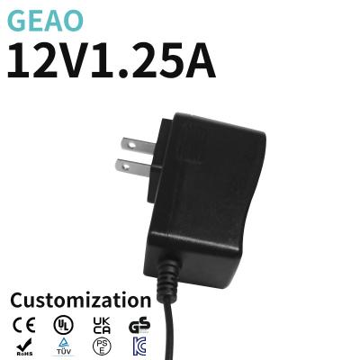 China 12v 1.25a Wall Transformer Adapters In Phototherapy Machine 3d Marking Machine Live Streaming Light Laptop for sale