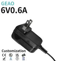 China 3.6W 0.6A 6V Wall Mount Power Supply Adapter Safe For Casio Keyboard for sale