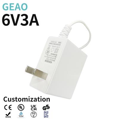 China Laptop 6V 3A Wall Mount Power Adapters Safe And Reliable Power Supply CQC for sale
