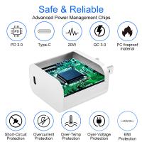 China 5V 3A GaN Fast Charging Iphone Charger 20W Max Output Safety for sale
