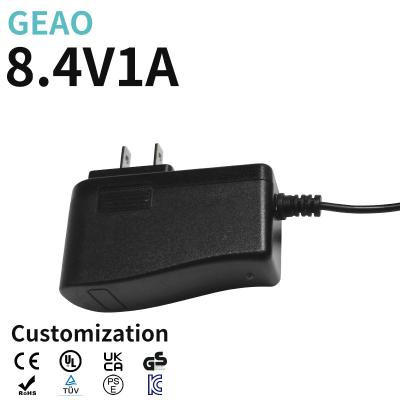 China 8.4V 1A Wall Mount Power Adapters 100VAC - 240VAC Electric Adaptor for sale