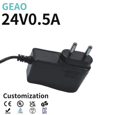 China 24V 0.5A 12W Wall Mount Power Supply Adapters DC Jack / DC Plug for sale