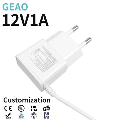 China 12V 1A Wall Mount Power Adapters For Humidifier Sphygmomanometer CD Player for sale