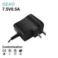China 2.5W 0.5A 7.5V Wall Mount Power Supply Electric Adapter With 1 Year Warranty for sale