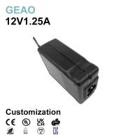 China 1.25A 12V Desktop Power Adapter Laptop 10mS Short Circuit Protection for sale