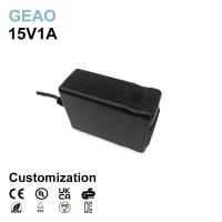 China OEM / ODM 15V 1A Desktop Power Adapter Supply With 3S Turn On Delay for sale