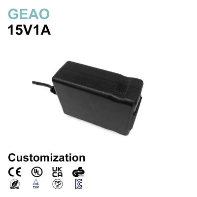 China OEM / ODM 15V 1A Desktop Power Adapter Supply With 3S Turn On Delay for sale