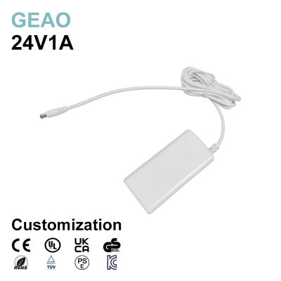 China 24V 1A AC DC Desktop Power Adapter Supply 5Volt 6V 9V 12V 15V 16V for sale