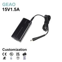 China 15V 1.5A Ac To Dc Power Supply Adapter Desktop Customized Cable Length for sale