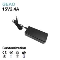 China 15V 2.4A Desktop Power Adapter For Nail Lamp Water Purifier Christmas Tree Led for sale