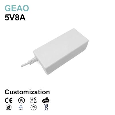 China 5V 8A Desktop AC Adapter 48W DC Power Supply Laptop White / Black for sale