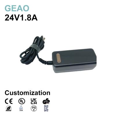 China 24V 1.8A Desktop Power Adapter For Showroom Trasoundm Set Top Light Sterilizer for sale