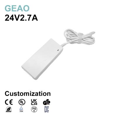 China 24V 2.7A Desktop Power Adapter For AC DC Phototherapy Machine Balanced Vehicle Hair Trimmer for sale