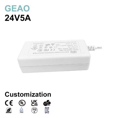 China 24V 5A Desktop Power Adapter For Customization Robot Led Aquarium Light Air Purifier Lg Monitor for sale