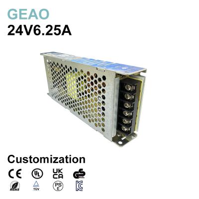 China 24V 6.25A DC SMPS Switching Mode Power Supply Unit 2 Way Output for sale