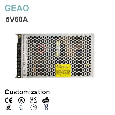 China 60A 5V SMPS Switched Mode Power Supply With 100mV Ripple & Noise FCC for sale