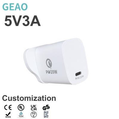 China 5V 3A GaN Fast Charger PD 20W GaN Usb C Charger With Fireproof PC Material for sale