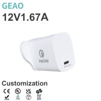 China 12V 1.67A Phone GaN Fast Charger Quick Charge 3.0 High Powered for sale
