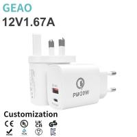 China 12V 1.67A USB C GaN Portable Charger PD 20W Quick Charger Reliable for sale