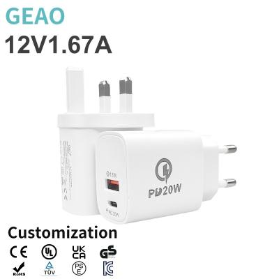 China 12V 1.67A USB C GaN Portable Charger PD 20W Quick Charger Reliable for sale