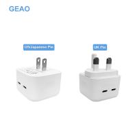 China 20V 1.8A GaN Fast Charger PD 35W Dual USB C Charger With UK Plug for sale