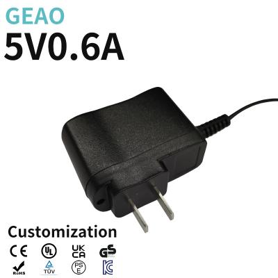 China 5V 0.6A Wall Mount Power Adapters Electric Unit VI Efficiency for sale
