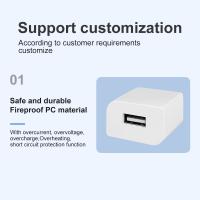 China 10W 5V 2A Mini USB Wall Charger Cell Phone With Over Current Protection for sale
