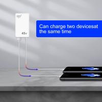 China 15V 3A GaN PD45W Fast Charger USB A Type C Adapter Charger Dual Port for sale